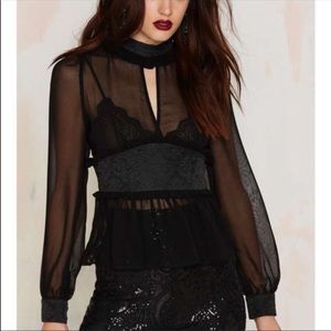 Nasty Gal Tops | Sheer Organza Top | Poshmark